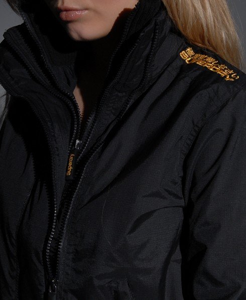 Womens - Tech Windcheater jacket in Black/gold | Superdry