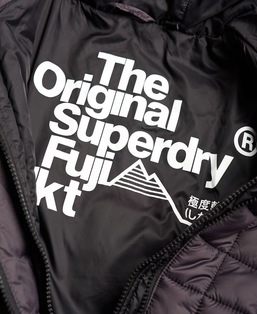 Mens - Box Quilt Fuji Jacket in Charcoal | Superdry