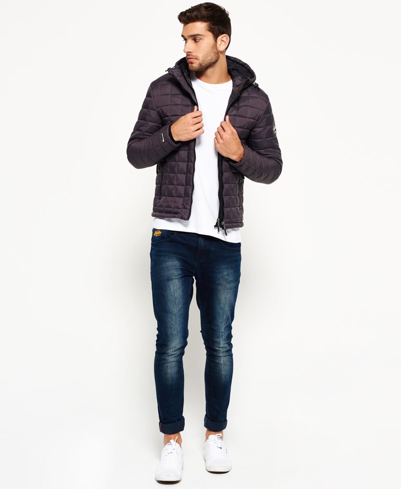 Mens - Box Quilt Fuji Jacket in Charcoal | Superdry