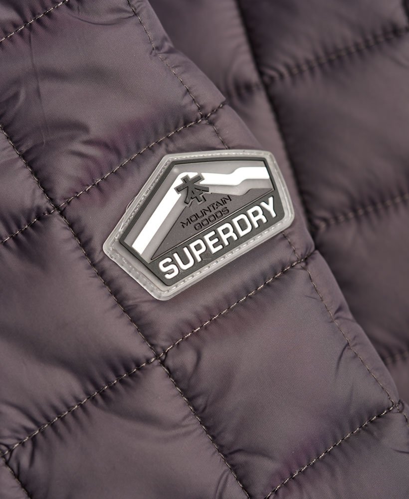 Mens - Box Quilt Fuji Jacket in Charcoal | Superdry