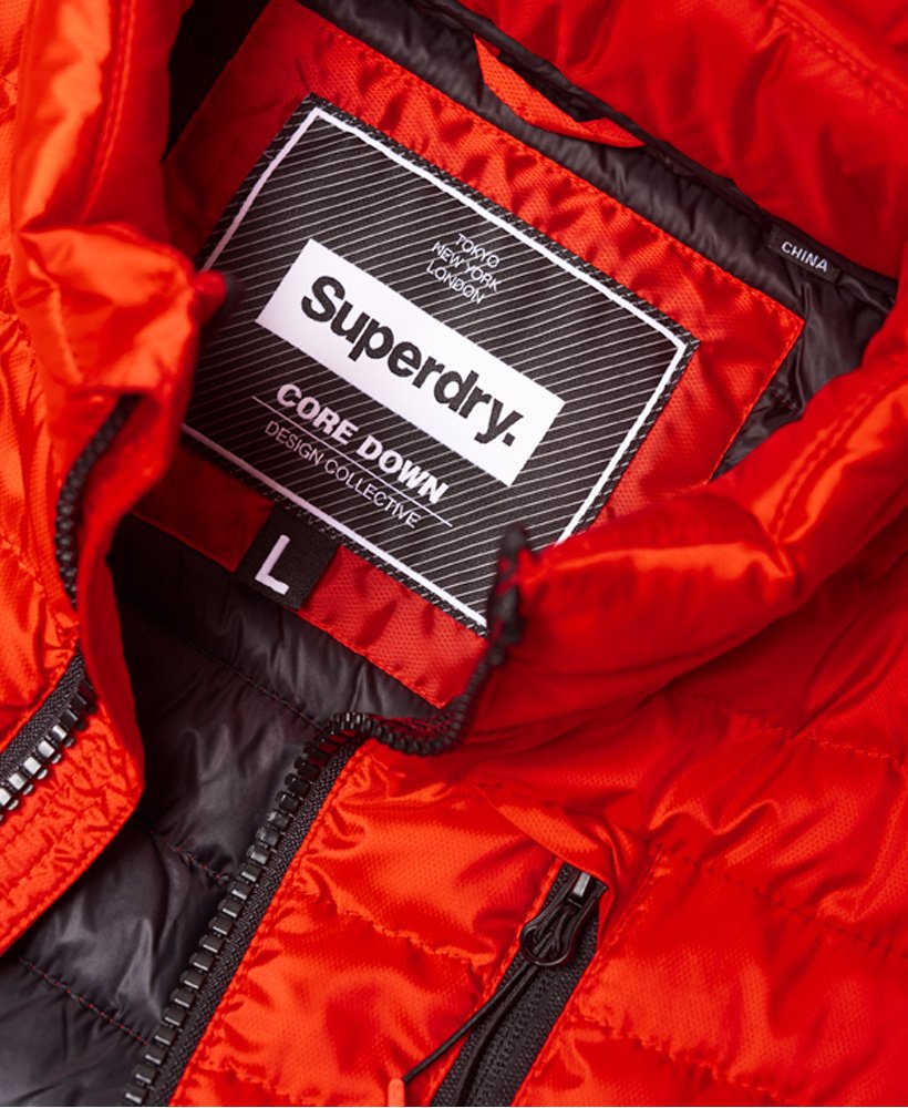 Mens - Core Down Jacket in Hacienda Orange | Superdry