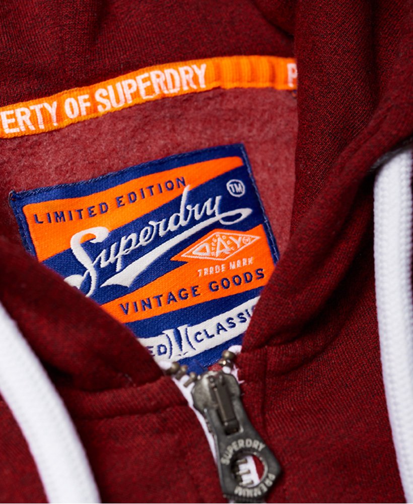Mens - Heritage Classic Zip Hoodie in Red Hook Grit | Superdry