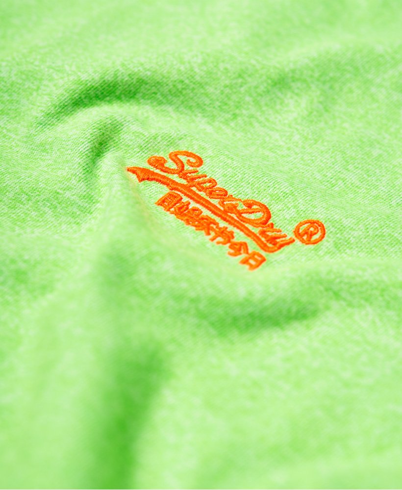 Mens - Orange Label Fluro Grit T-Shirt in Fluro Green Grit | Superdry