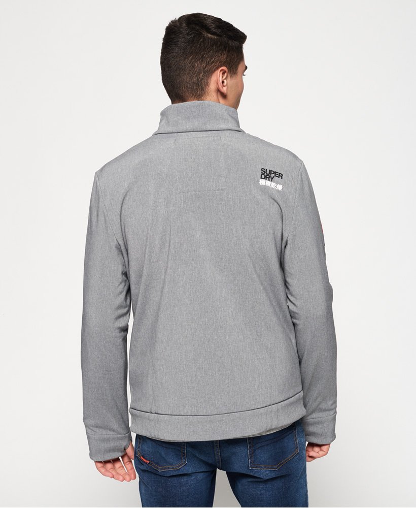 Mens - Mountaineering Softshell Jacket in Silver Grey/fluro Orange ...