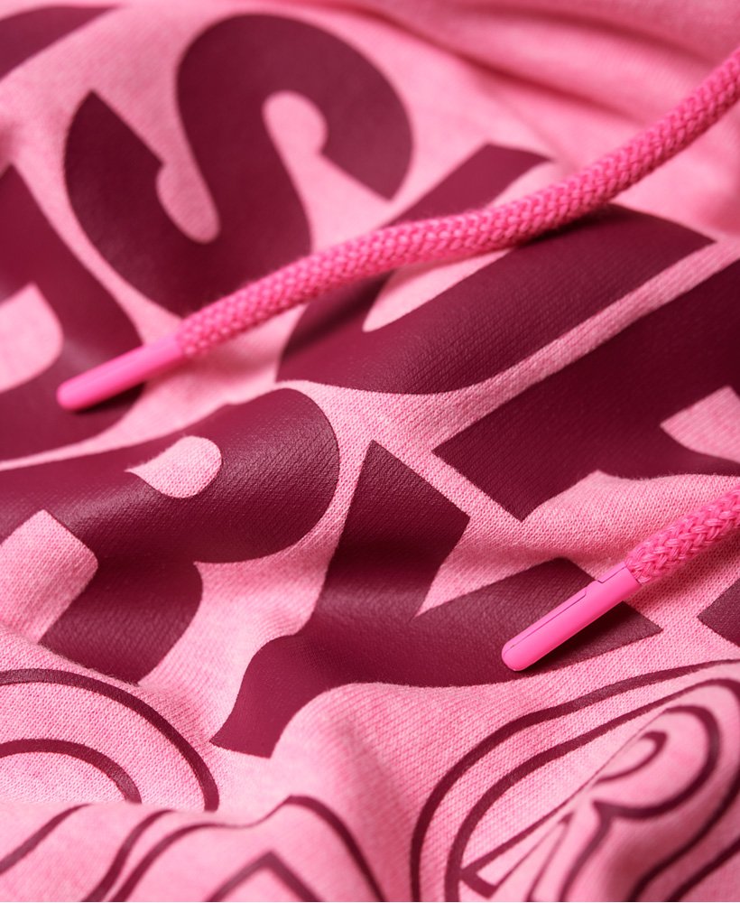 Womens Core Sport Overhead Hoodie In Sugar Pink Marl Superdry