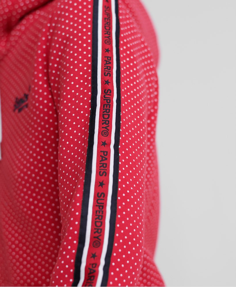 Womens - All Over Print Zip Hoodie in Nautical Red | Superdry