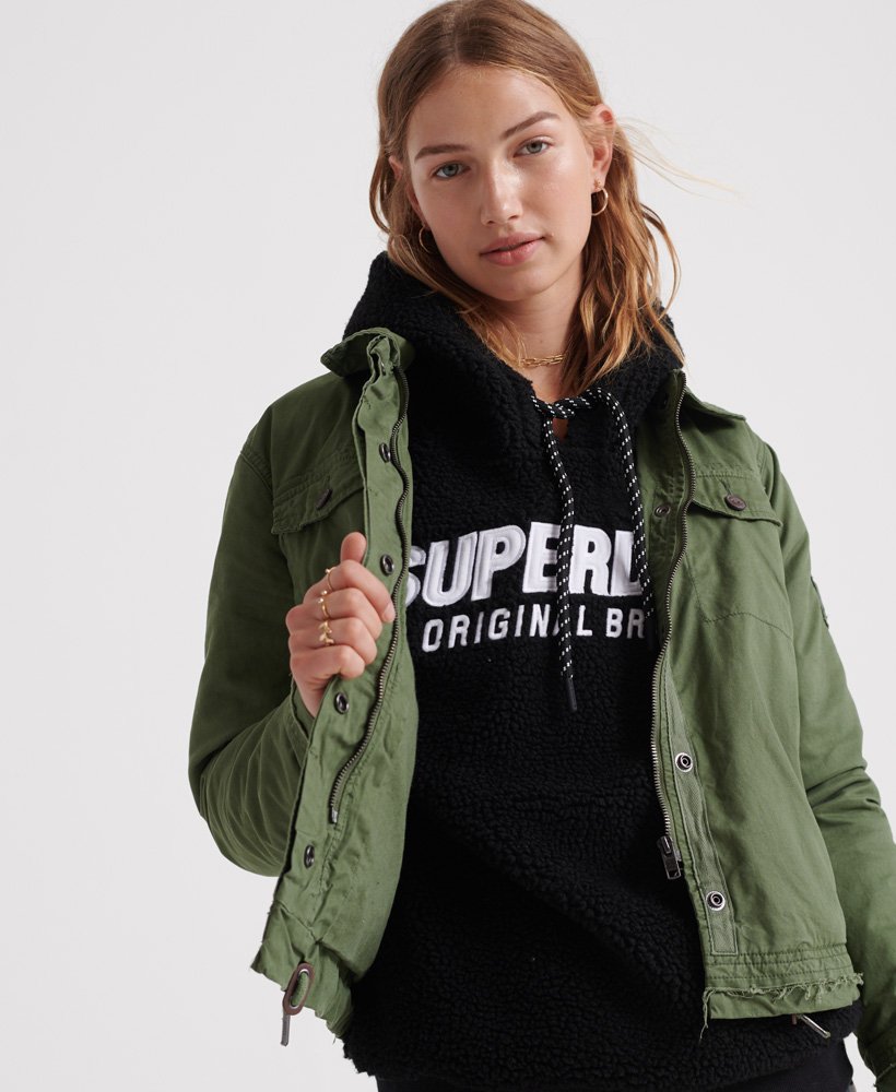 Womens - Idaho Rookie Overshirt in Dusty Sage | Superdry UK
