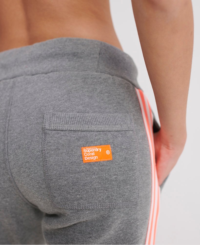 Womens Modern Coral Label Sport Joggers In Dark Grey Superdry