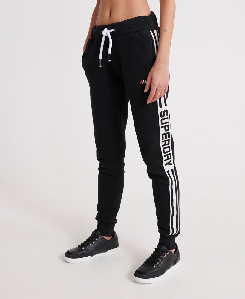 Womens Modern Coral Label Sport Joggers In Black Superdry Uk
