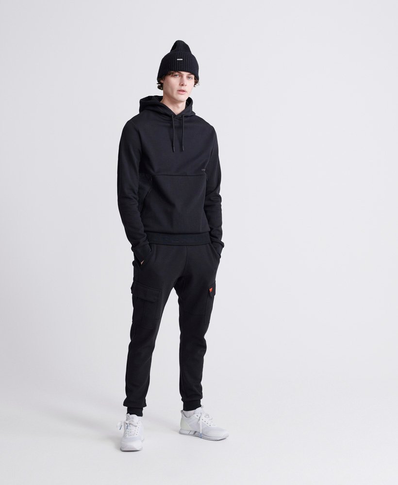 Mens - Urban Tech Overhead Hoodie in Black | Superdry