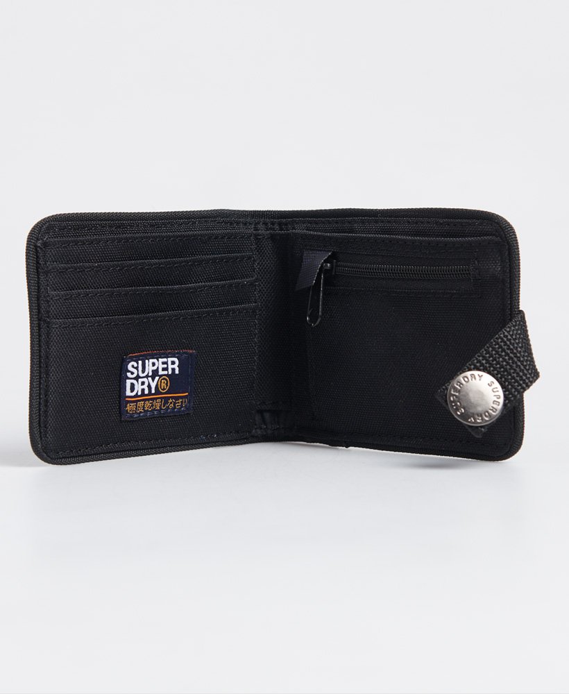 Men’s - Tarp One Popper Wallet in Blue Aop | Superdry