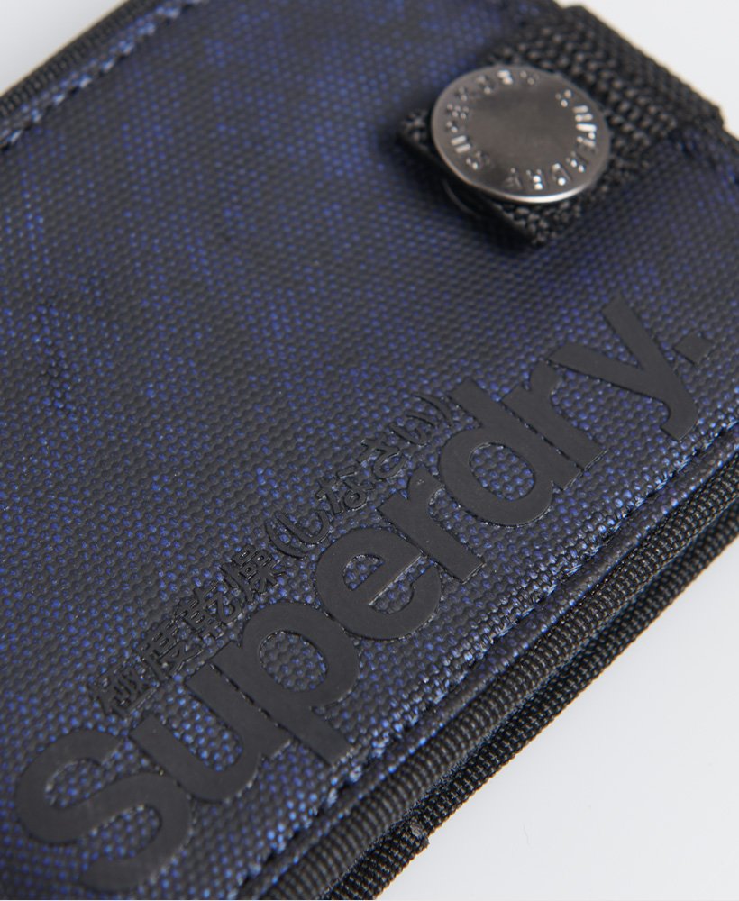 Men’s - Tarp One Popper Wallet in Blue Aop | Superdry