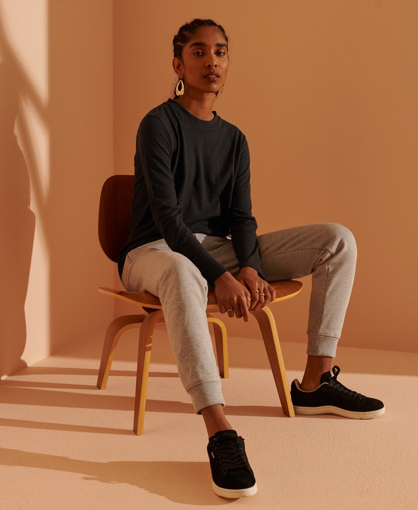 Womens - Organic Cotton Limited Edition Hemp Top in Black | Superdry UK