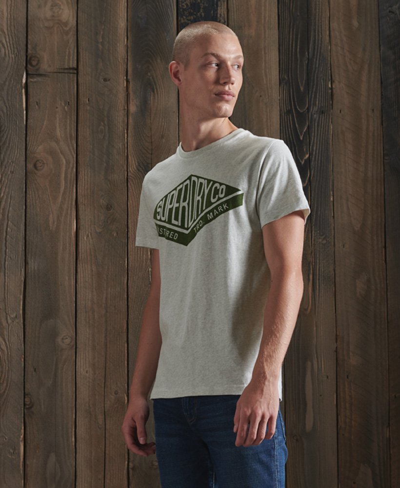 Mens - Copper Label T-Shirt in Mcqueen Marl | Superdry