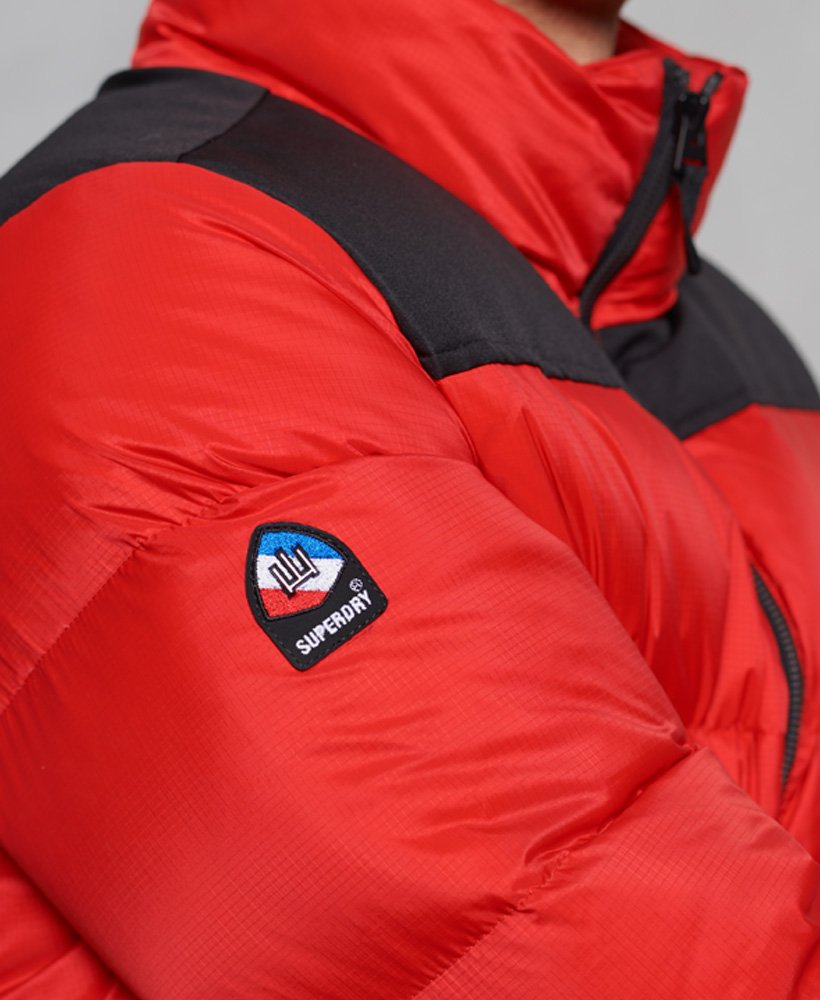 Mens - Sportstyle Code Down Puffer Jacket in High Risk Red | Superdry