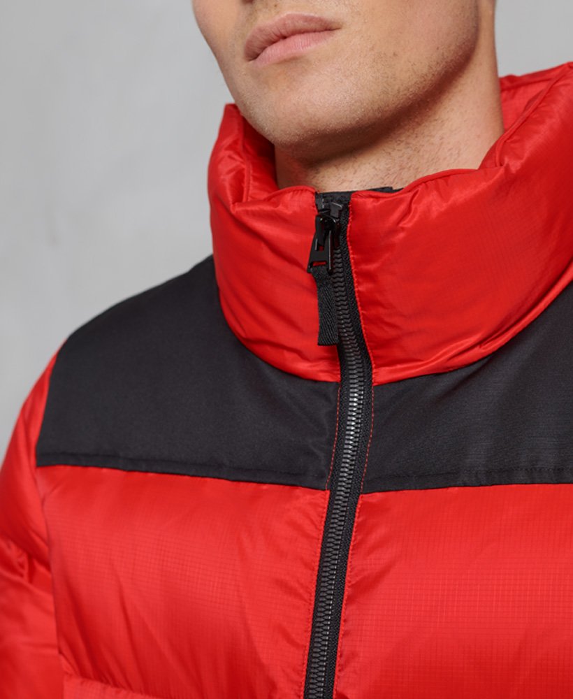 Mens - Sportstyle Code Down Puffer Jacket in High Risk Red | Superdry