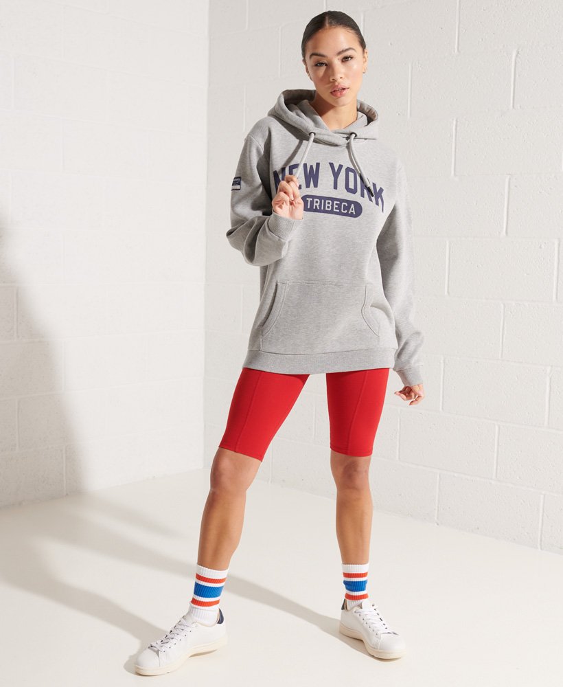 Womens - Limited Edition City College Hoodie in Grey Marl | Superdry