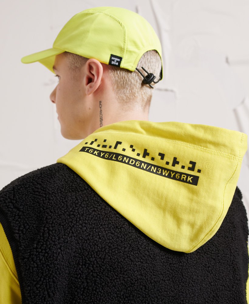 Mens - Tech Code Box Fit Hoodie in Citrus Zest | Superdry