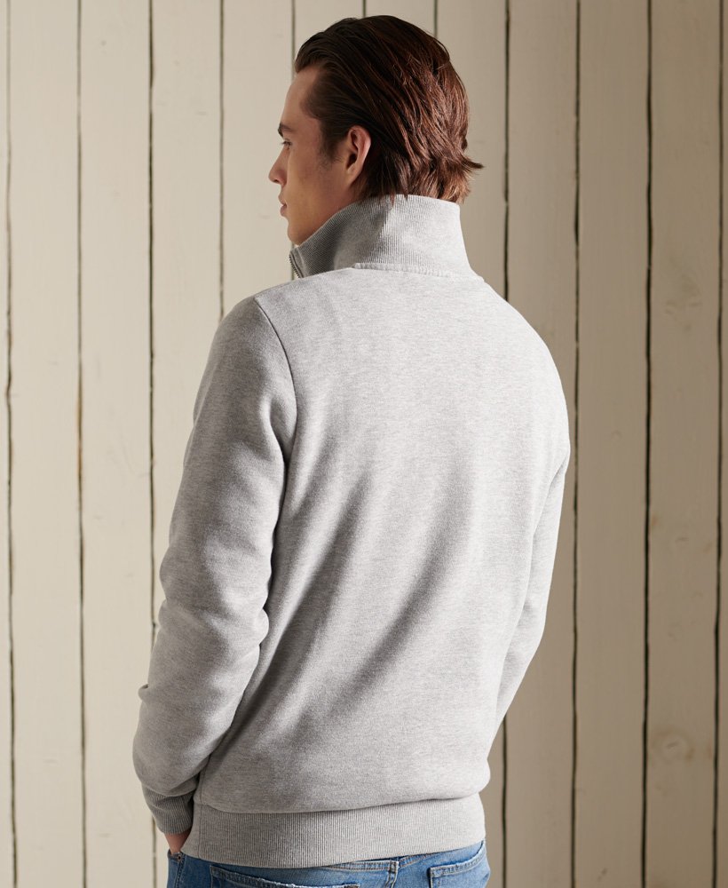 Mens - Track & Field Half Zip Track Top in Grey Marl | Superdry UK