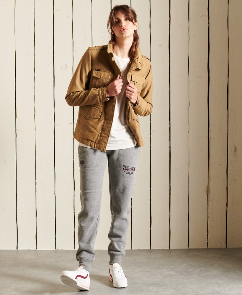 Womens - Rookie Borg Lined Military Jacket in Tan | Superdry