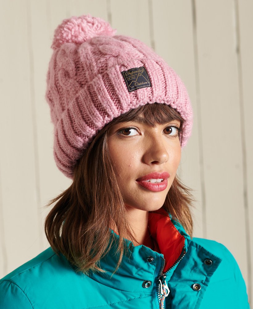 Superdry Tweed Cable Beanie One Size Black For Sale Online EBay