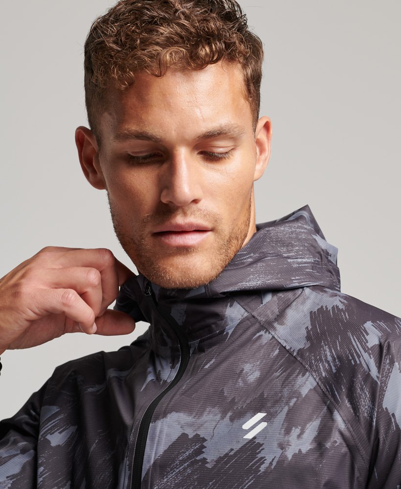 Men s Waterproof Jacket In Dark Grey Superdry IE