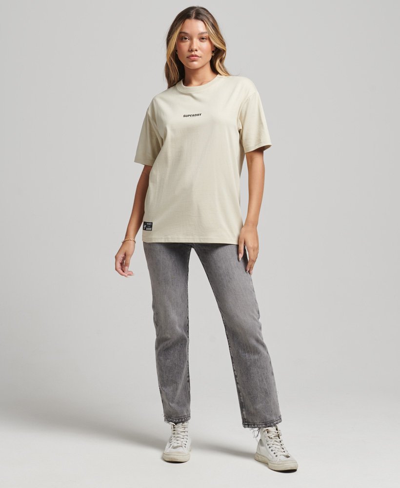 Womens - Code Micro T-Shirt in Pelican | Superdry UK