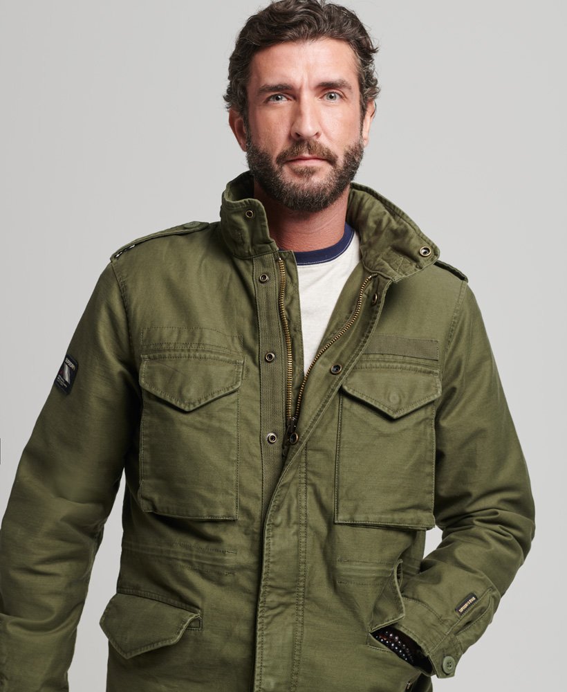 Superdry Teddyvuorillinen M65 Field armeijatakki Miesten Miehet Takit