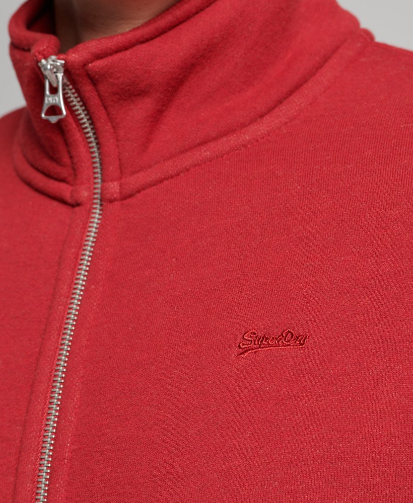 Mens - Vintage Logo Embroidered Zip Track Top in Track Red Marl ...