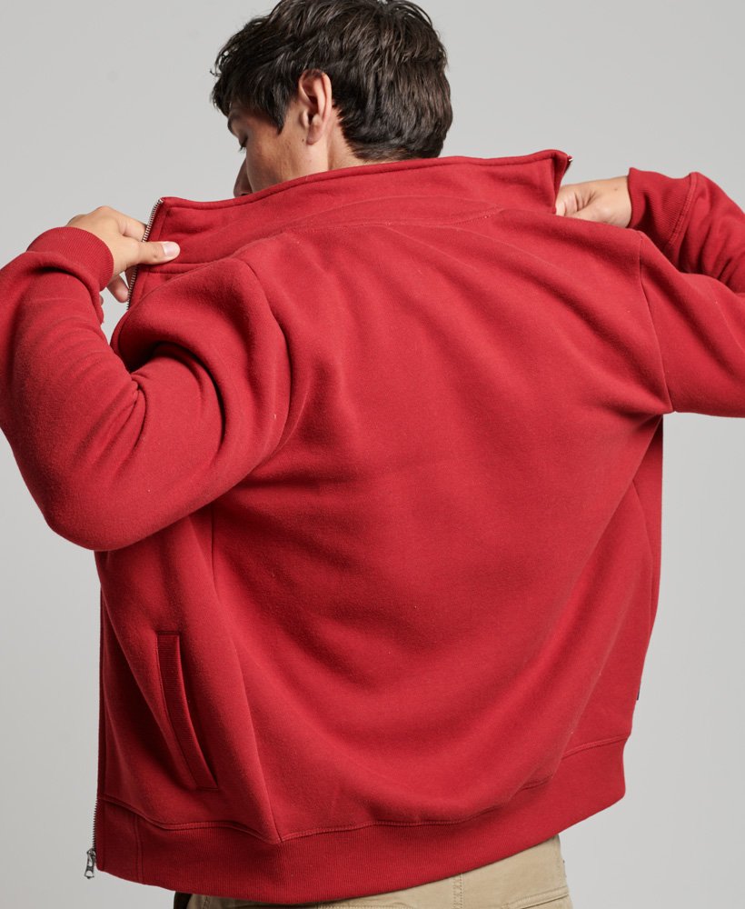 Mens - Vintage Logo Embroidered Zip Track Top in Track Red Marl ...