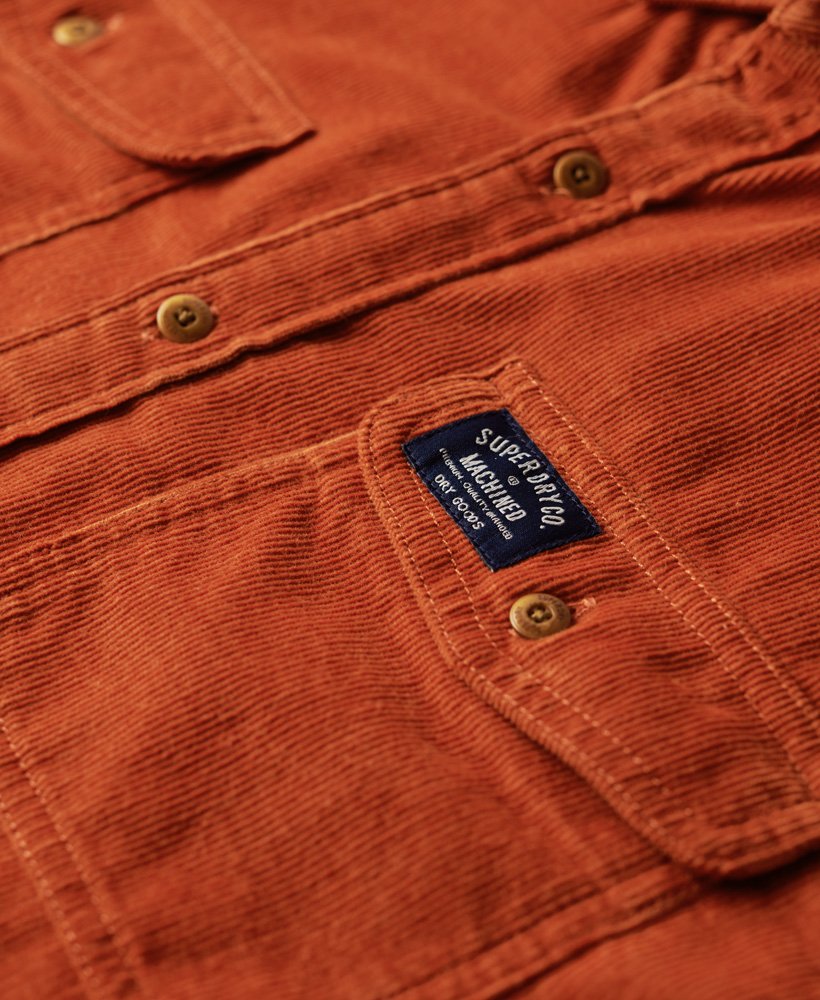 Men's - Trailsman Relaxed Fit Corduroy Shirt in Clay Orange | Superdry UK Men's - Trailsman Relaxed Fit Corduroy Shirt in Clay Orange | Superdry UK