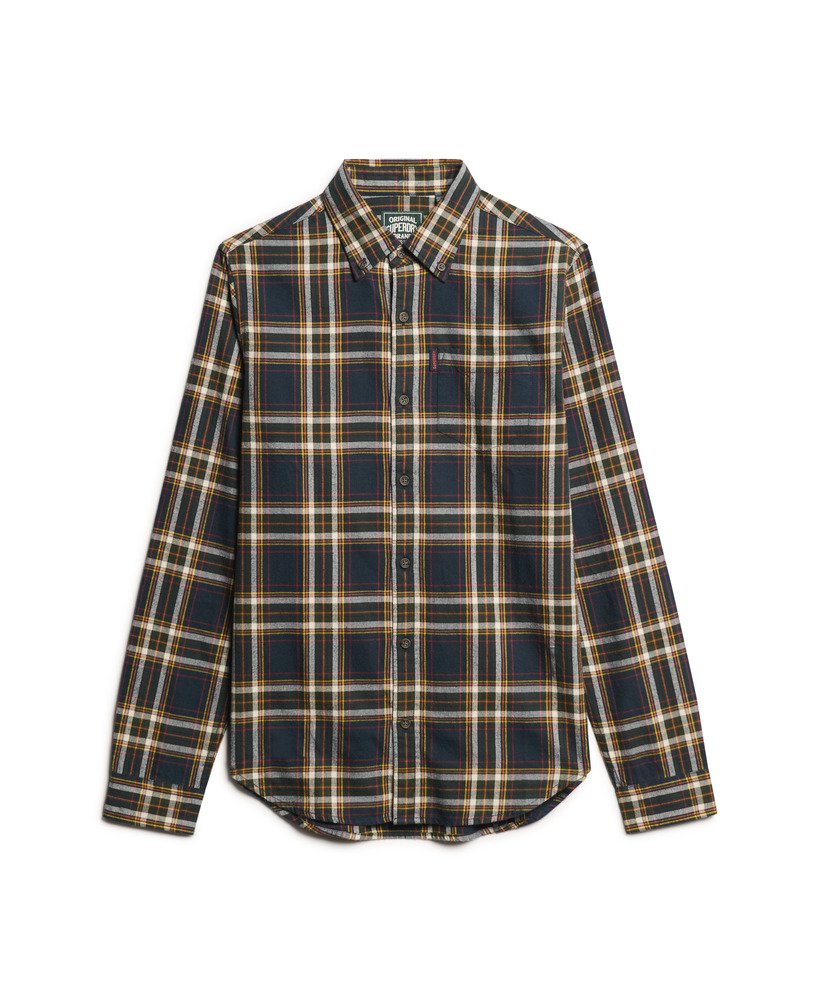 Women's Oversized Vintage Check Shirt in Bryce Check Navy | Superdry UK