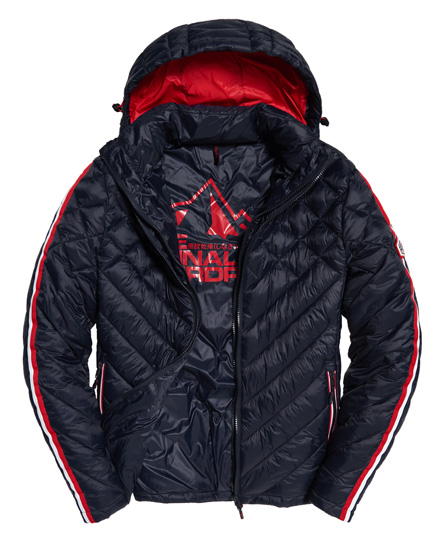 Mens - Quilt Fade Fuji Jacket in Navy Mix | Superdry