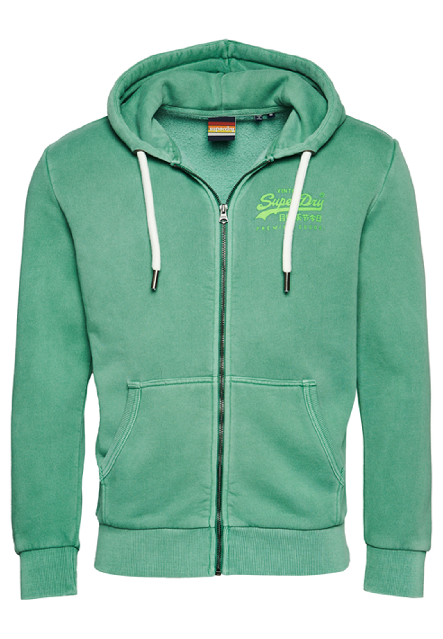 Superdry Mens Vintage Logo Neon Zip Hoodie | eBay UK
