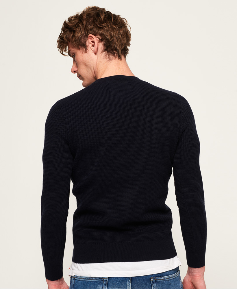Superdry Mens Academy Textured Crew Neck Jumper | eBay
